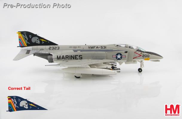 McDonnell Douglas F-4N Phantom II 152323, VMFA-531 "Gray Ghosts", USS ...