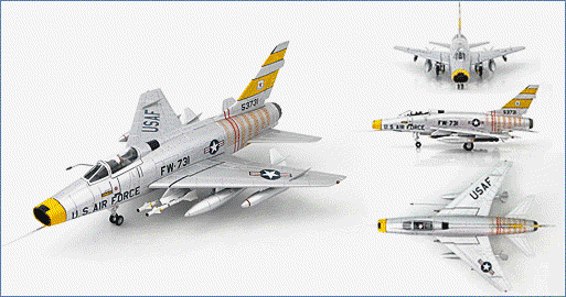 F-100D Super Sabre 1st Lt. Joe H. Engle, 474th Fighter Day Sqn., 31st ...