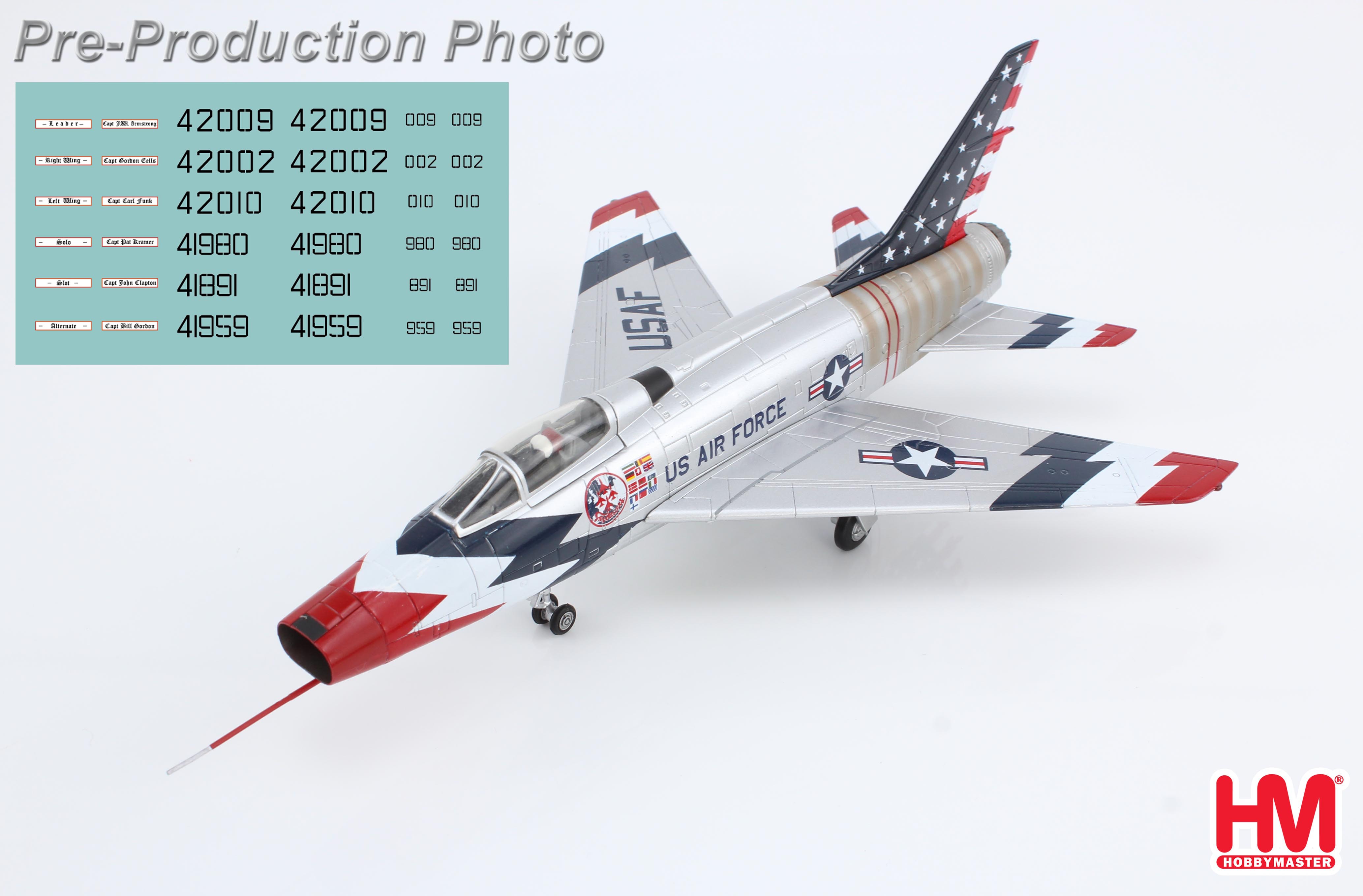 F-100 Skyblazers USAF, 1960 Season (with decals for 6 airplanes)