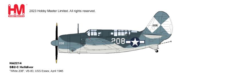 SB2-C Helldiver White 208, VB-83, USS Essex, April 1945