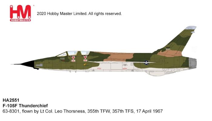 F-105F Thunderchief 63-8301, Lt Col. Leo Thorsness, 355th TFW, 357th ...