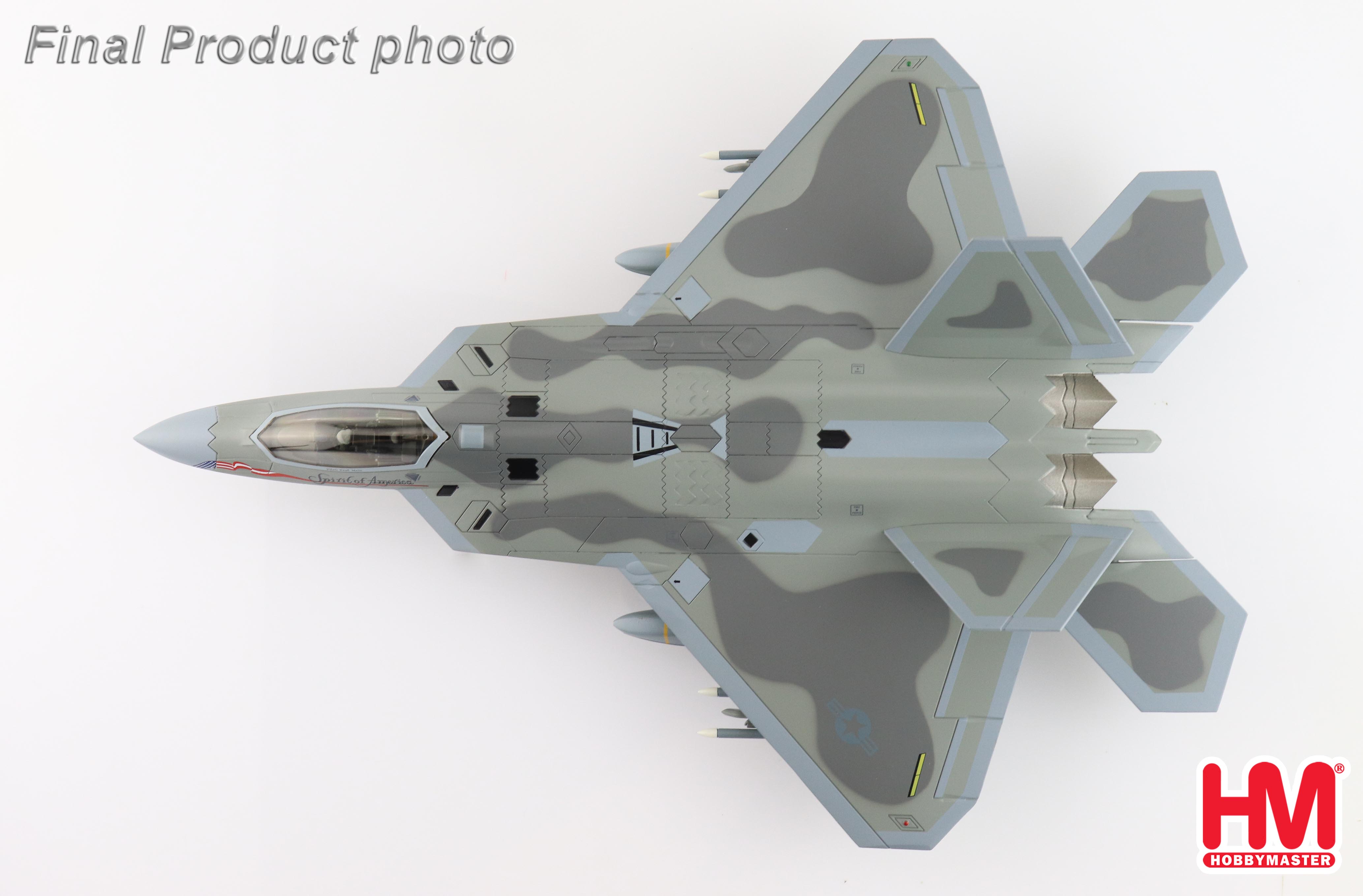 F-22 Raptor "Spirit of America" (underwing weapons: 2 x AGM-158, 8 x ...