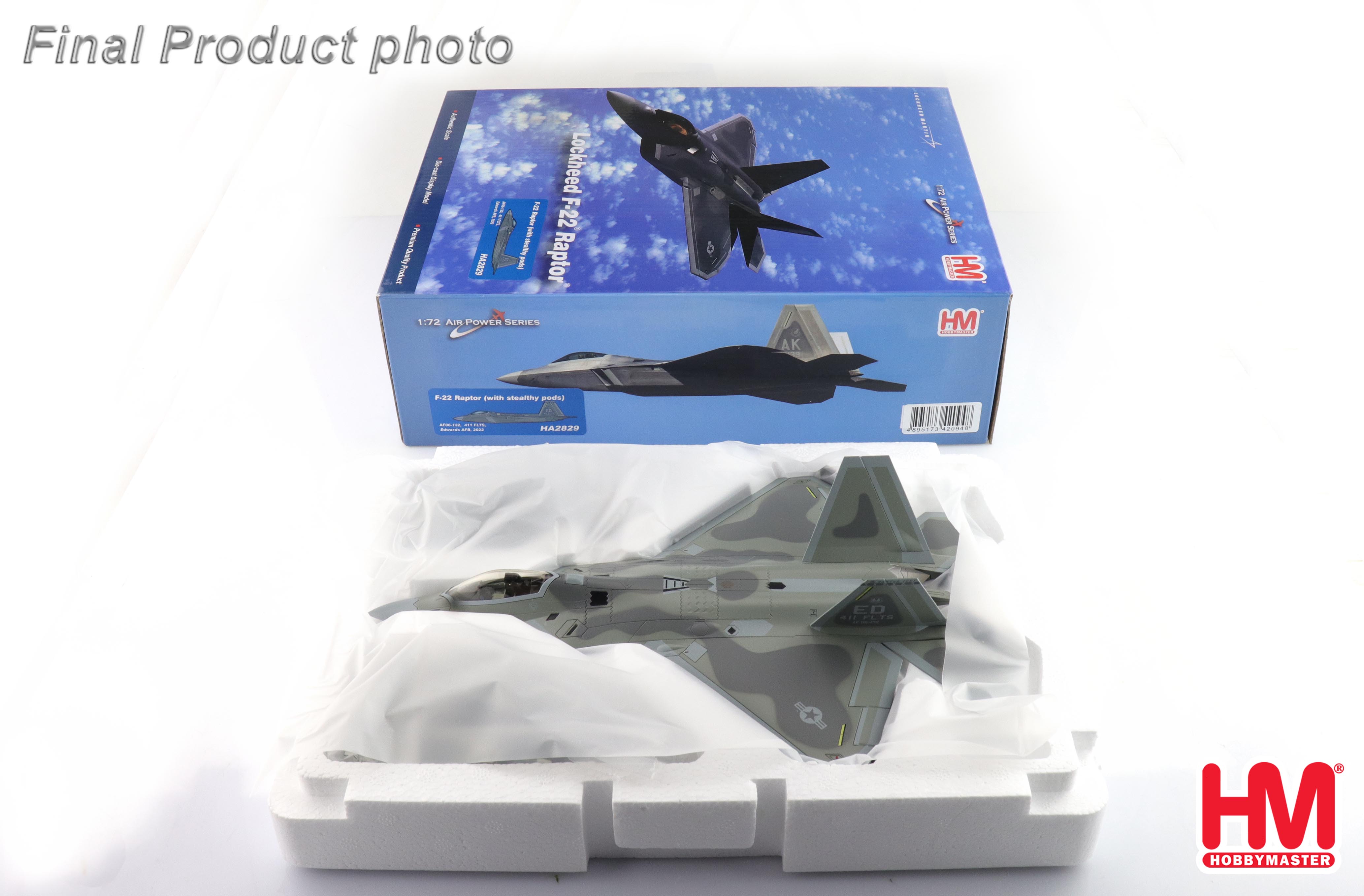 F-22 Raptor (with steathy pods) AF06-132, 411 FLTS, Edwards AFB, 2022