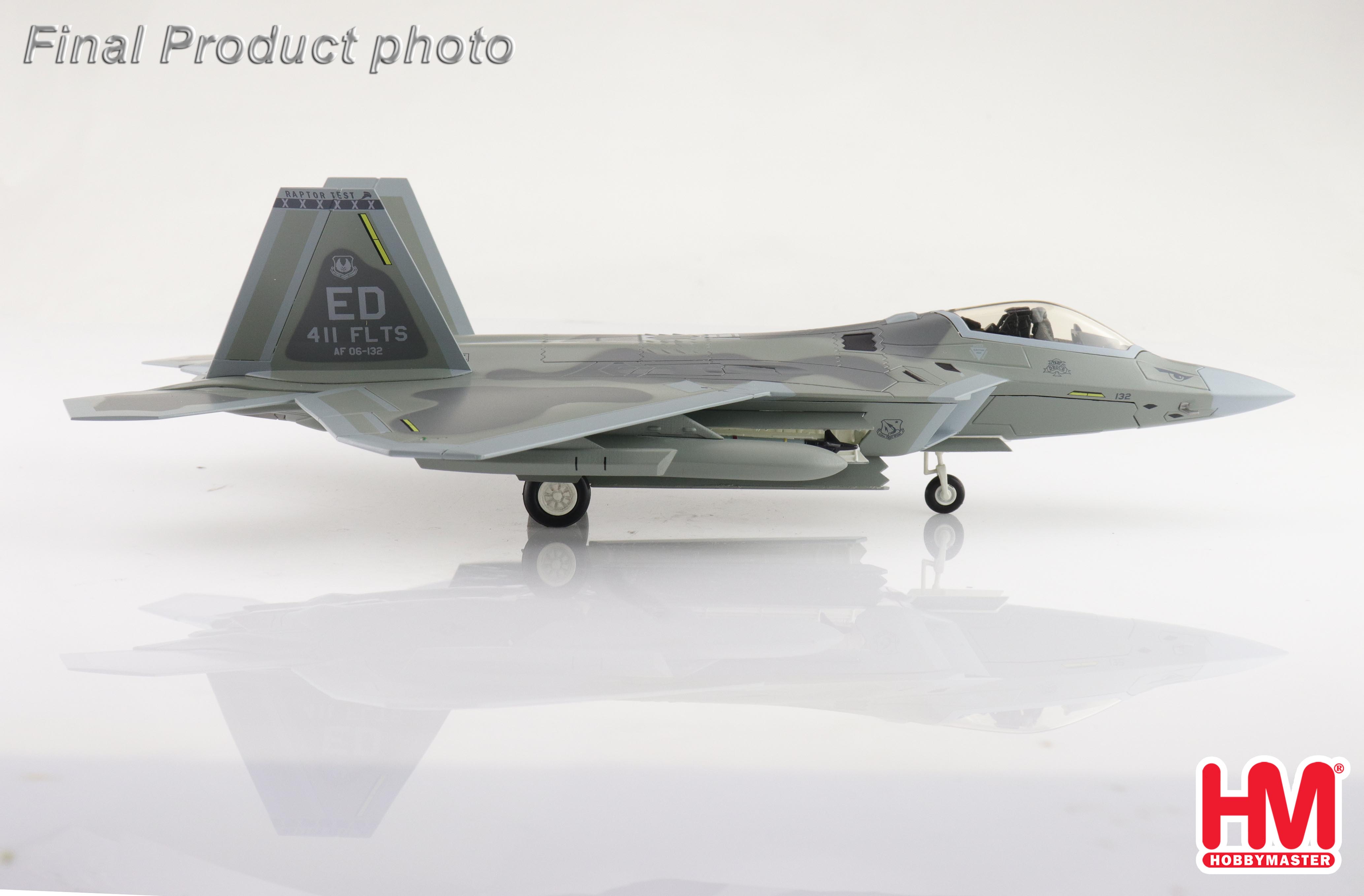 F-22 Raptor (with steathy pods) AF06-132, 411 FLTS, Edwards AFB, 2022