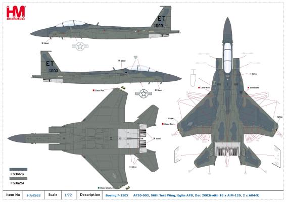 F-15EX Eagle II AF20-003, 96th Test Wing, Eglin AFB, Dec 2023 (w/16 x ...