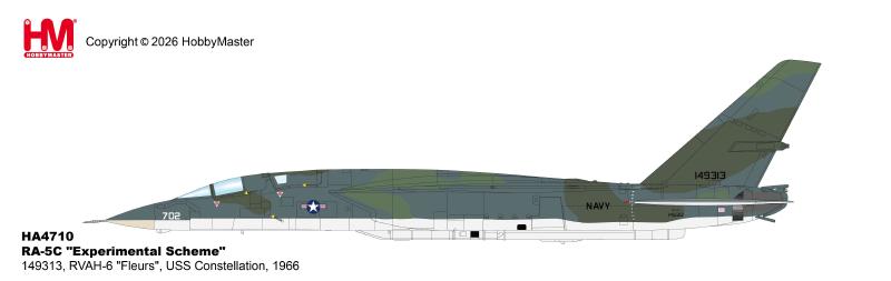RA-5C "Experimental Scheme" 149313, RVAH-6 "Fleurs", USS Constellation ...