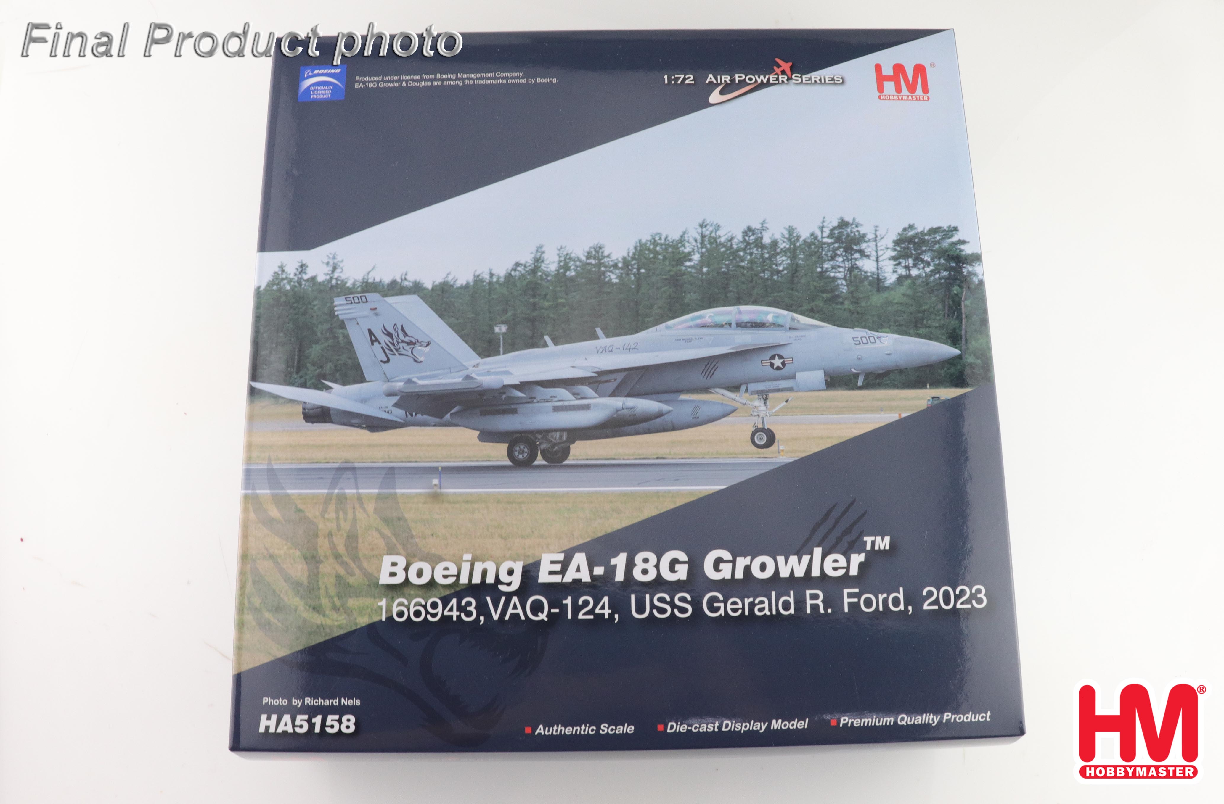 Boeing EA-18G Growler 166943, VAQ-124, USS Gerald R. Ford, 2023 (with 2 ...