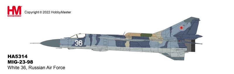 MIG-23-98 White 36, Russian Air Force (with 4 x R-77 missiles)