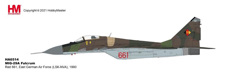 MIG29A Fulcrum Red 661, East German Air Force (LSK-NVA), 1990