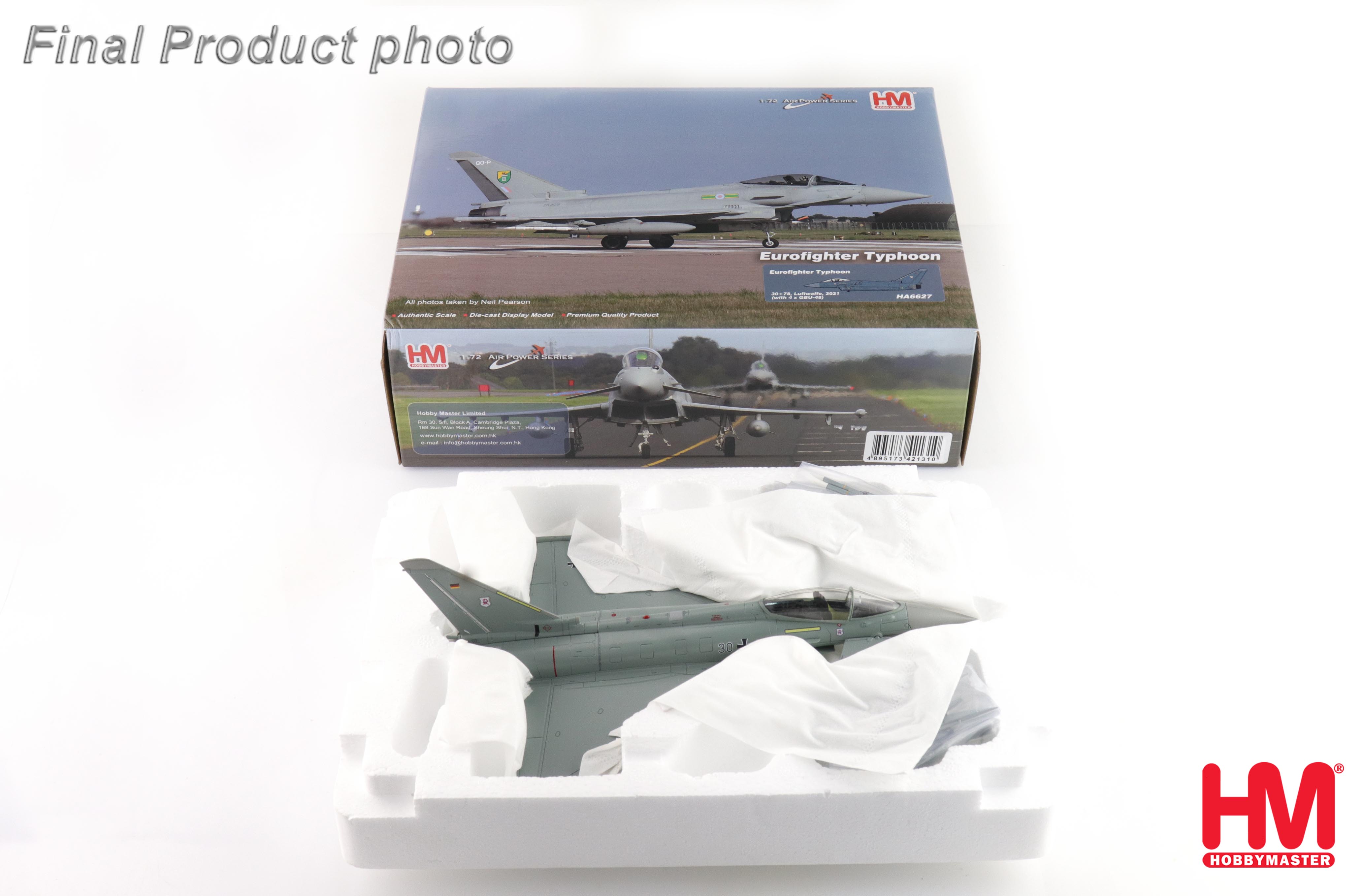 Eurofighter Typhoon 30+78, Luftwaffe, 2021 (with 4 x GBU-48)