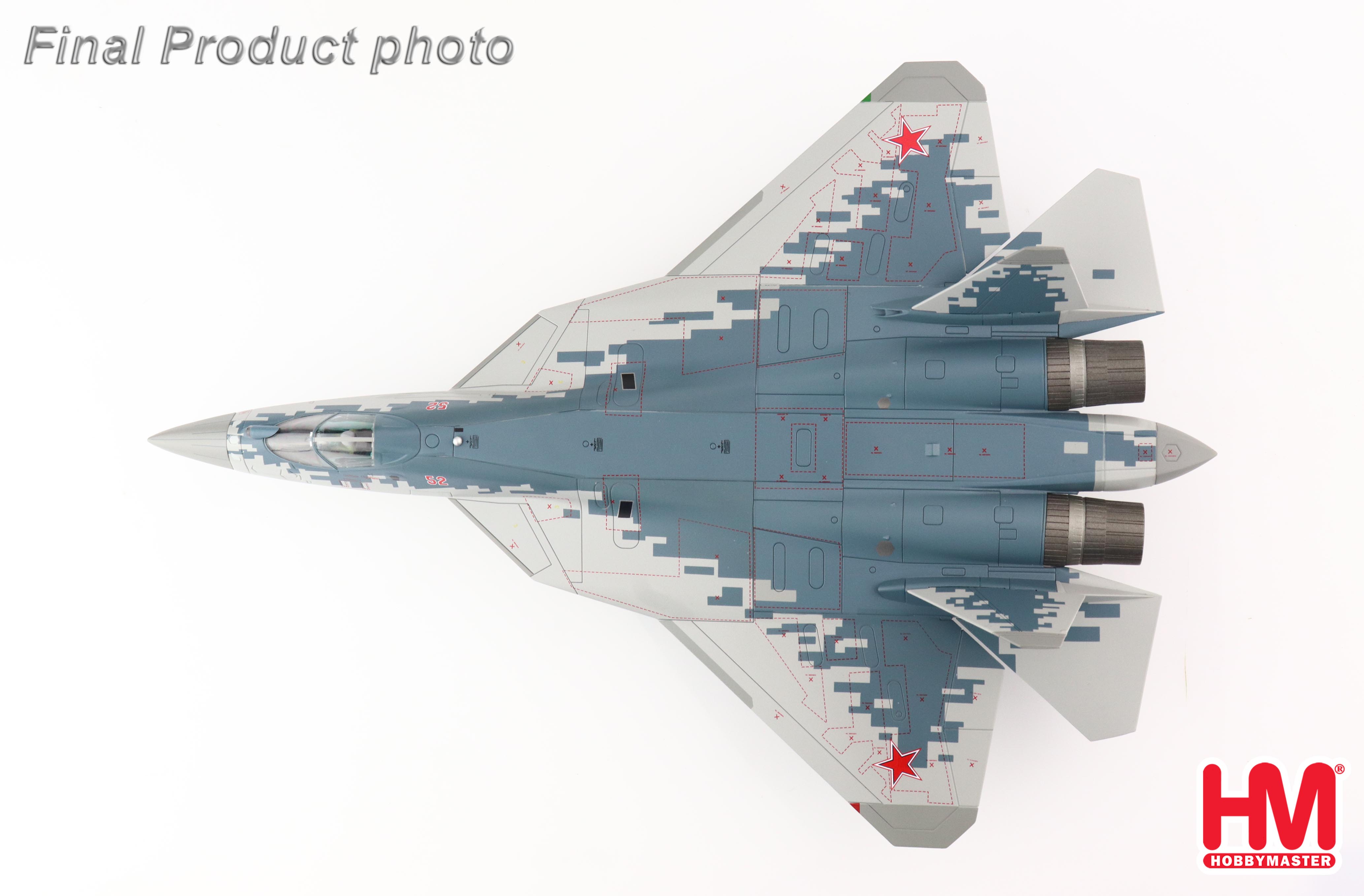 Su-57 Stealth Fighter Red 52, Russian Air Force, 2022 (with 4 x KH ...