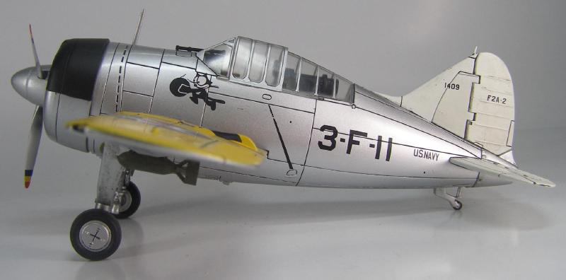 Brewster F2A-2 Buffalo 3-F-11 USN VF-3 USS Saratoga pre war paint