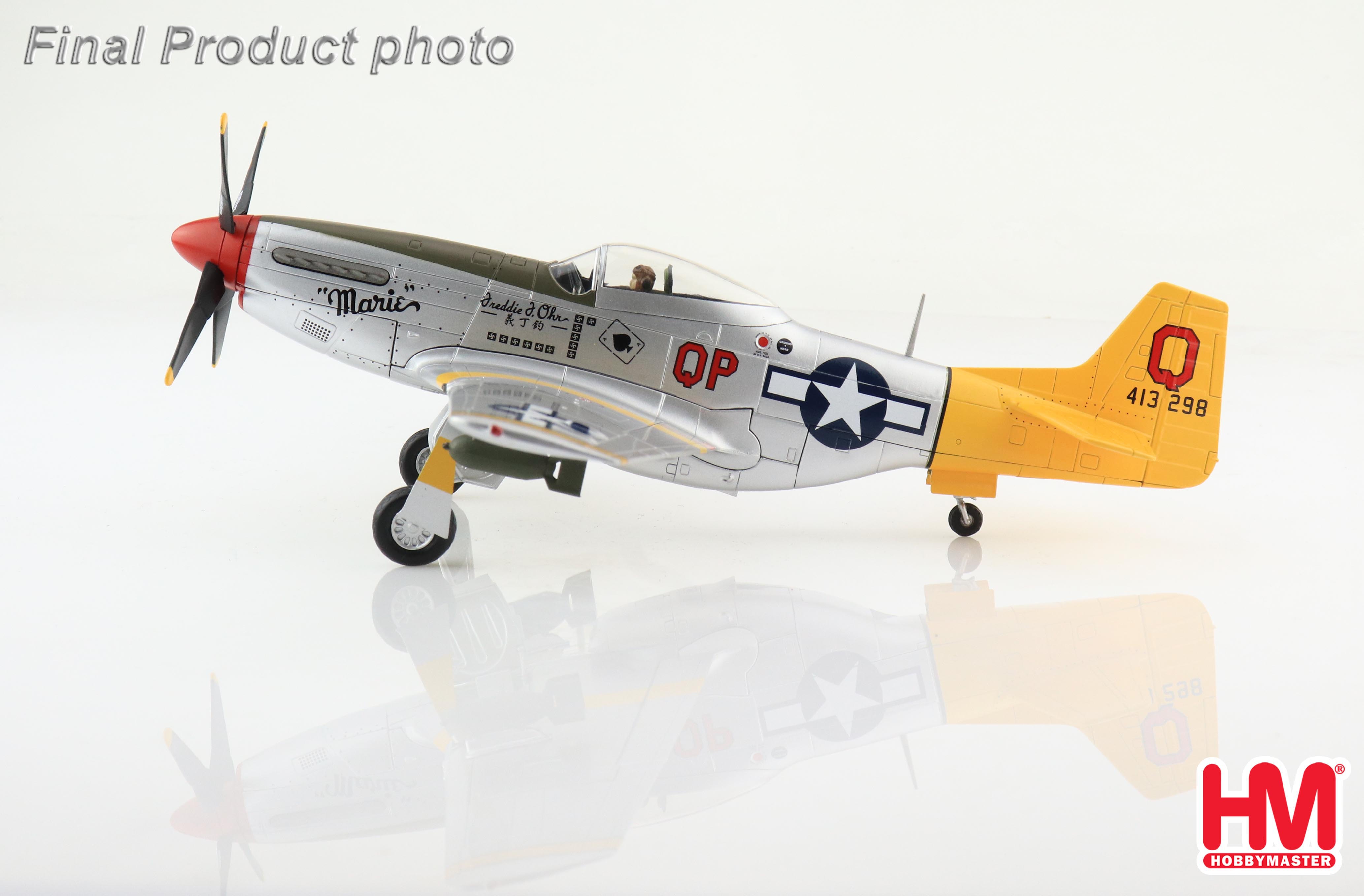 P-51D Mustang "Marie" flown by Capt. Freddie Ohr, 2th FS, 52th FG, 1944