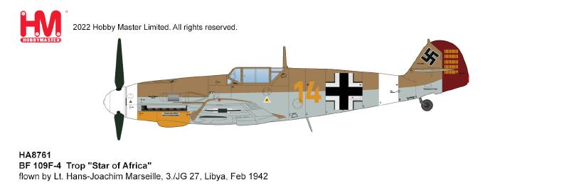 BF 109F-4 Trop "Star of Africa" flown by Lt. Hans-Joachim Marseille, 3 ...