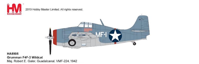Grumman F4F-3 Wildcat Maj. Robert E. Galer, Guadalcanal, VMF-224 ...
