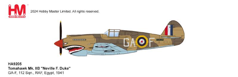 Tomahawk Mk. IIB "Neville F. Duke" GA-F, 112 Sqn., RAF, Egypt, 1941
