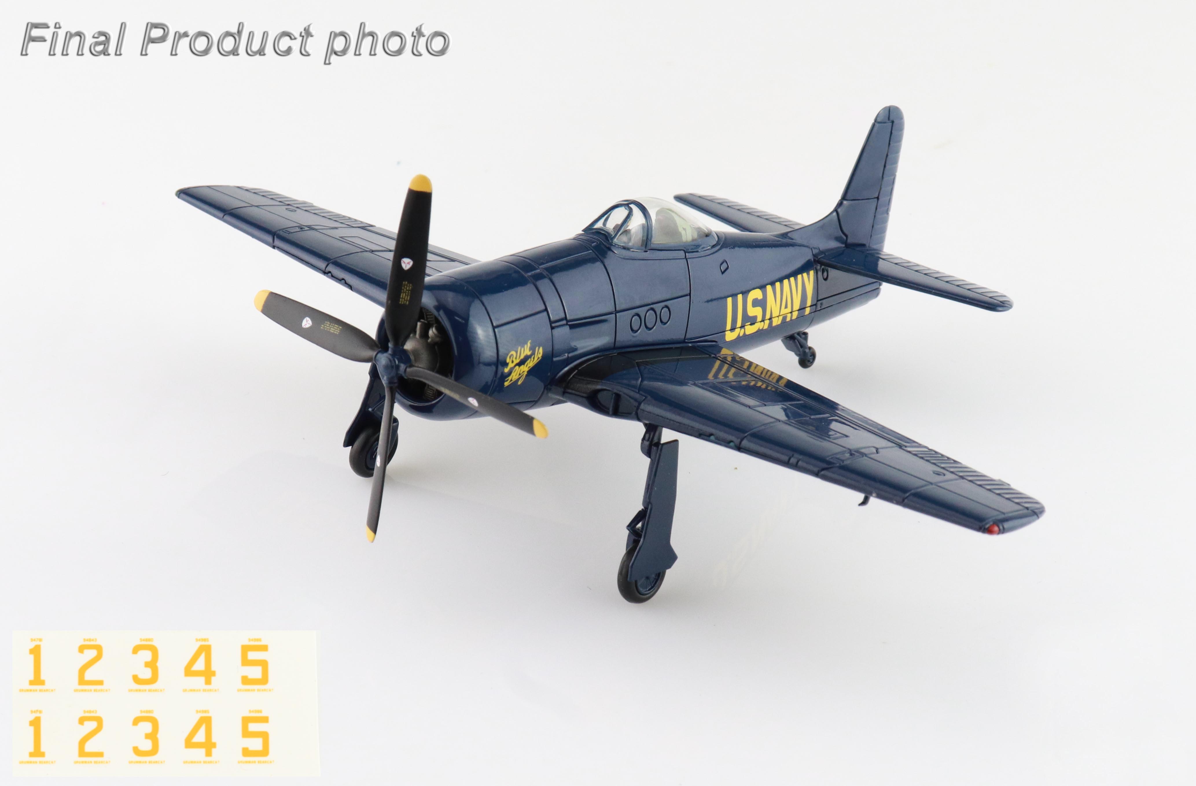 F8F-1B Blue Angels US Navy, 1946 season (with decals for 1 to 5 airplanes)